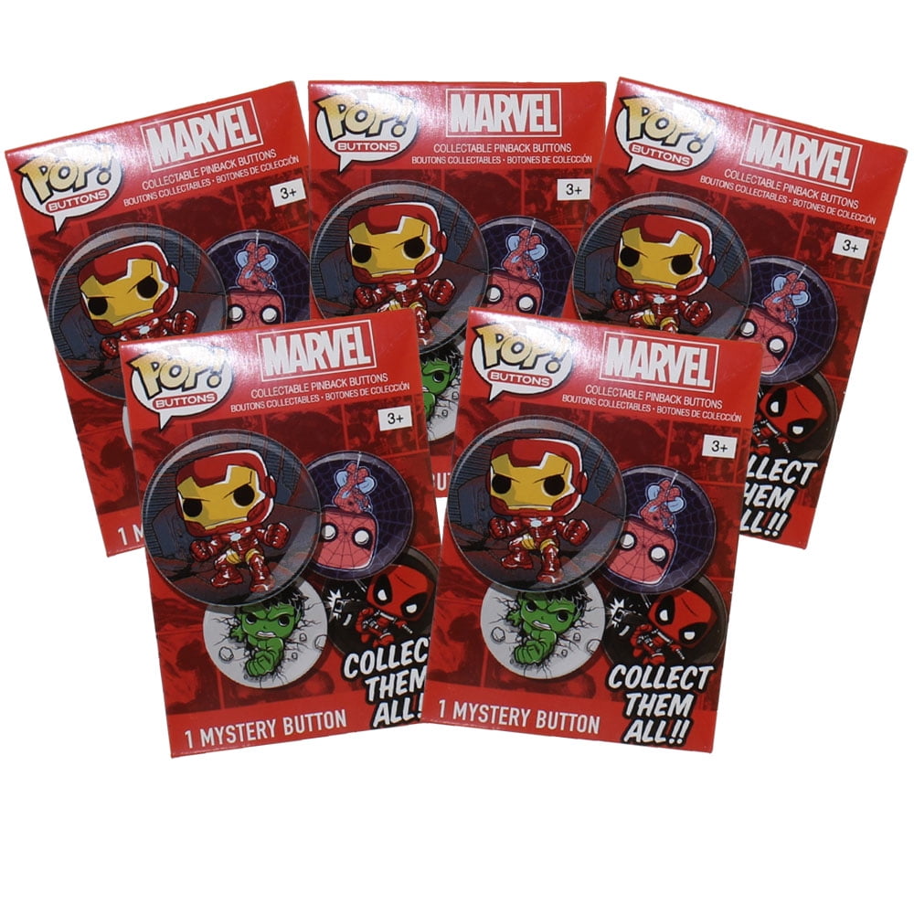 Funko Collectible Pinback Buttons - Marvel - 5 Pack Lot - Walmart.com