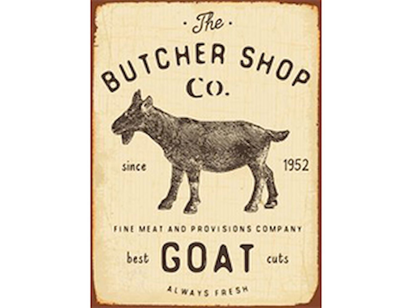 "The Butcher Shop" Metal Sign - Walmart.com