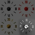 3D Mirror Surface Large Number Wall Clock Stickers Modern DIY Home ...