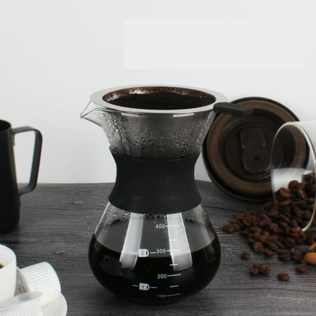 TOPINCN Hand Drip Coffee Maker, Manual Hand Drip Coffee Maker Glass Pot ...