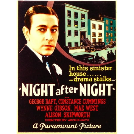 Night After Night George Raft On Midget Window Card 1932. Movie Poster ...
