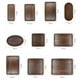 Rectangular Wooden Plates Black Walnut Wood Tray Cake Snack Plate ...