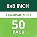 Quality Pack 8x8 1-Compartment Compostable Clamshell Takeout Containers ...