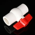 PVC Ball Two Way Compact T Handle Water Shut Off Straight Pipe Fitting ...