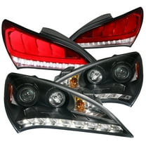 Spec-D Tuning Black Projector Switchback Sequential Headlights w/ LED ...