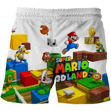 Super Mario Beach Pants, Mario Luigi Yoshi Swimming Trunks, Cartoon ...