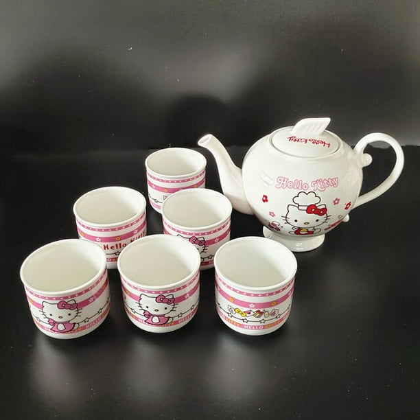 Sanrio Hello Kitty Cartoon Ceramic Tea Set Cute Gift Tea Set Super Cute ...