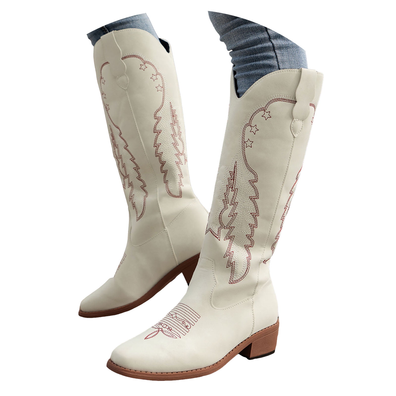 Click here for Kingspinner Western Cowboy Boots For Women Knee Hi... prices
