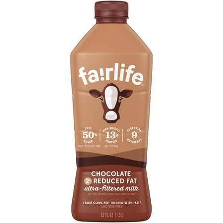 Fairlife, Chocolate Reduced Fat 2%, Ultra-Filtered Milk, 52 Oz ...