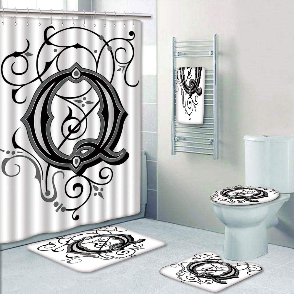 PRTAU Letter Q Flowers Flourishing Gothic Q Words Writing Artistic Aged ...