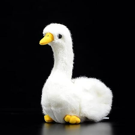 HTAIGUO Goose Real Life Simulation White Black Swan Plush Toys Lifelike ...
