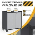 GangMei Metal Garage Tool Chest Cabinet with 2 Doors on Wheels in Gray - Walmart.com