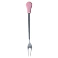 4Pcs Meiix Stainless Steel Silicone Handle Spoon Fork Cute Portable Pet ...