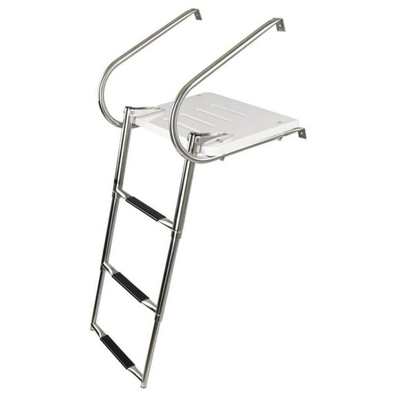 winibo Heavy Duty Boat Telescopic 4 Step Ladder,Stainless Steel Swim ...