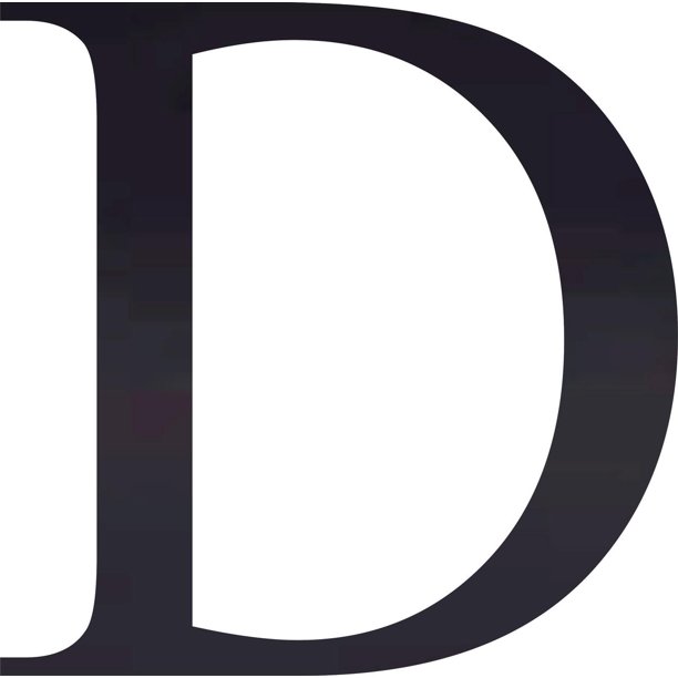 Acrylic Letter D Times, 2'' Tall Transparent Black Acrylic Sign Letter ...