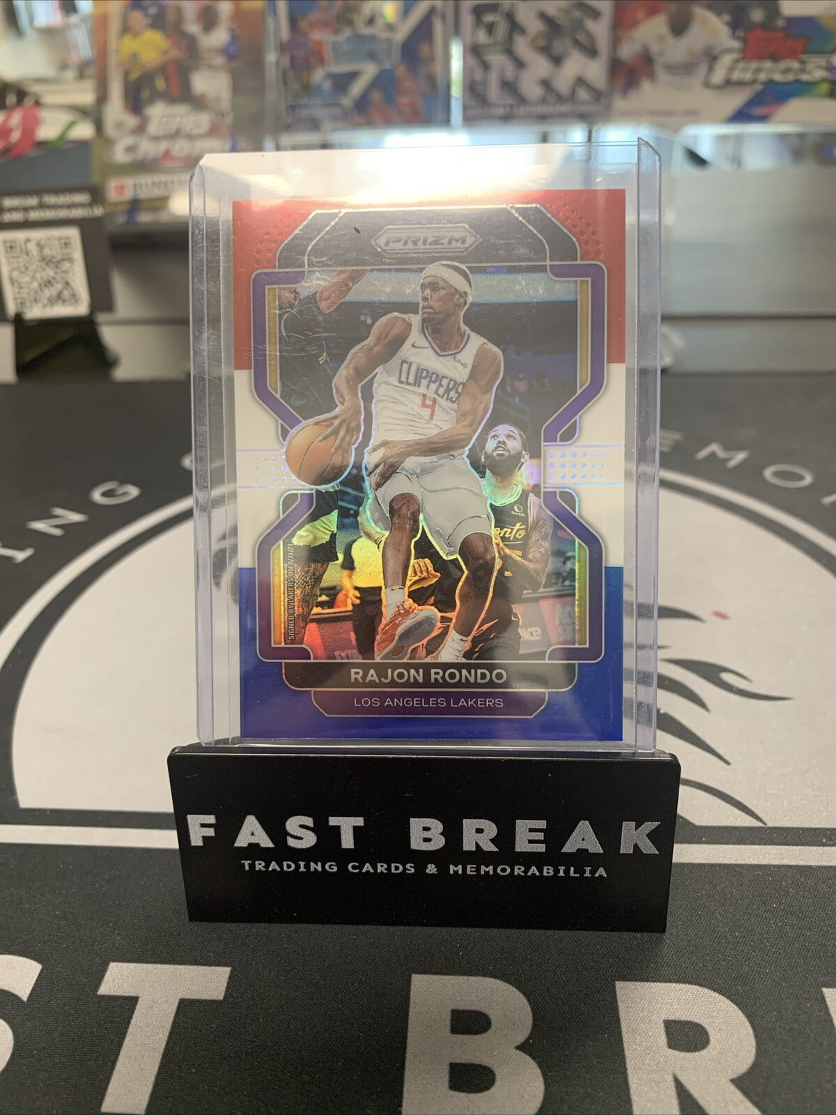2022 2021-22 Panini Prizm Basketball Rajon Rondo #104 Red White Blue ...