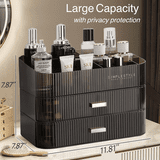 llskdfj 2 Pack Stackable Makeup Organizer with Drawers Bathroom Storage ...