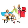 Barbie Sisters Play Cooking Grill Backyard BBQ Doll Playset, 20 Pieces ...