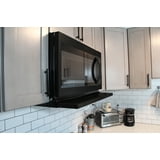 MICROVISOR Add-On Retractable Microwave Hood Extension - Improved Exhaust, Easy Install, Black ...
