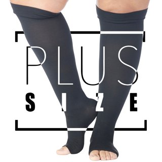 Made in USA - Plus Size Compression Stockings Women 15-20mmHg - Beige ...