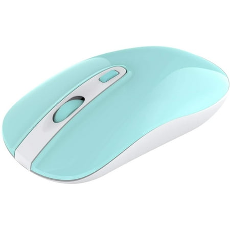 Wireless Computer Mouse, 2.4G Slim Cordless Mouse Less Noise for Laptop ...