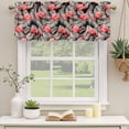2 Pack Valances for Windows, Red Flamingo Window Valances for Living ...