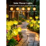 Lyacmy Yellow Flower Solar Garden Lights Outdoor, Waterproof Solar ...