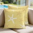 16x16 Pillow Covers Set of 2, Vintage Yellow Starfish Square Throw ...
