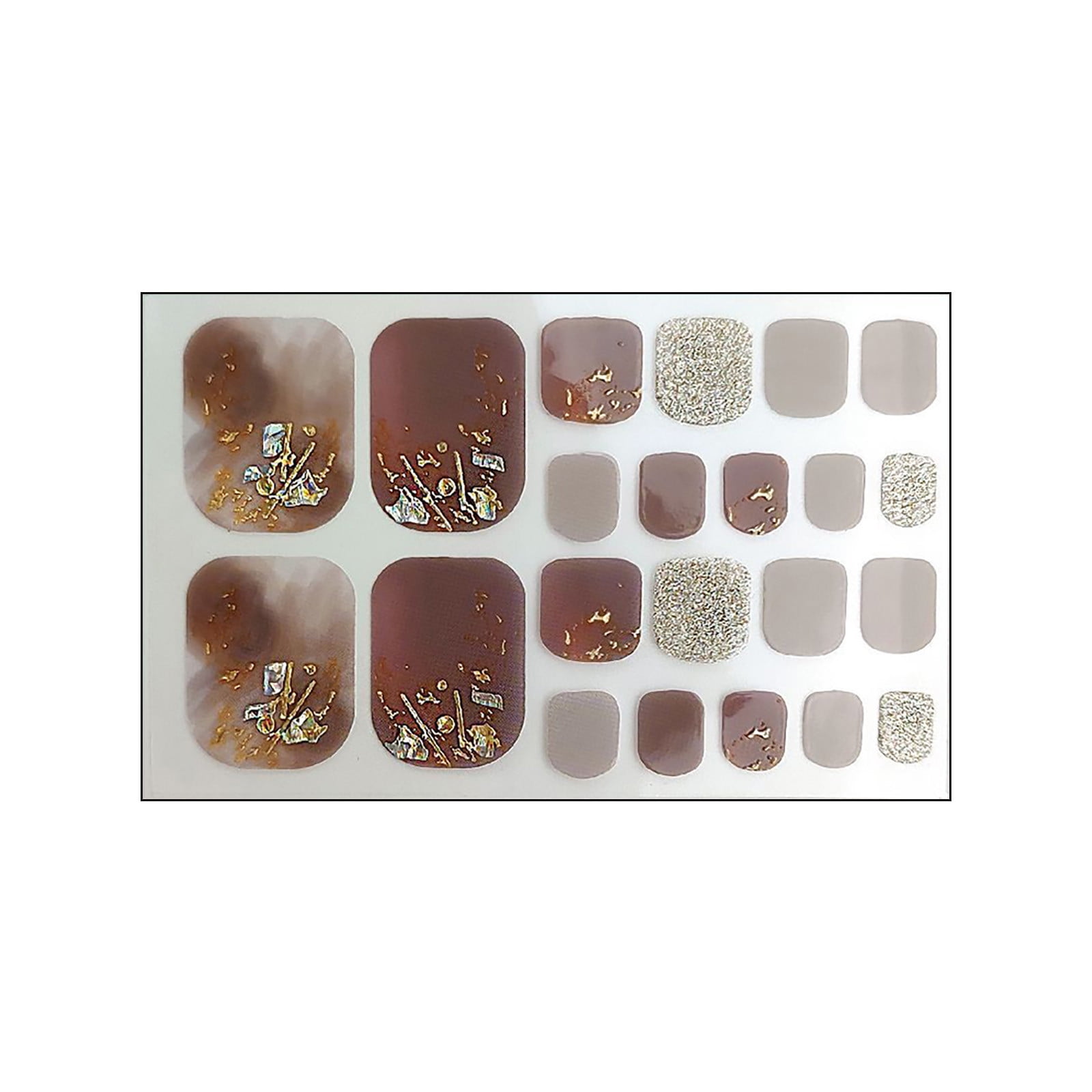 HSMQHJWE Stick on Nails Short Nail Nail Stickers Stickers Toe Toe ...