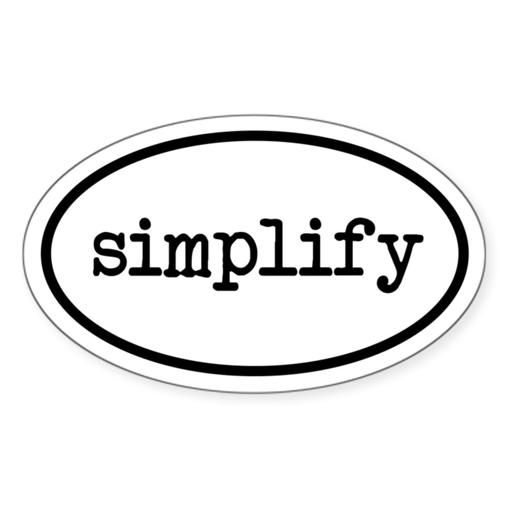CafePress - Simplify Oval Sticker - Sticker (Oval) - Walmart.com