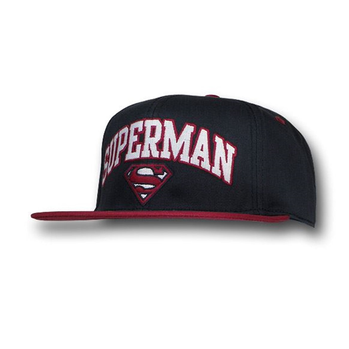 Superman Logo Snapback Red Flat Bill Cap - Walmart.com
