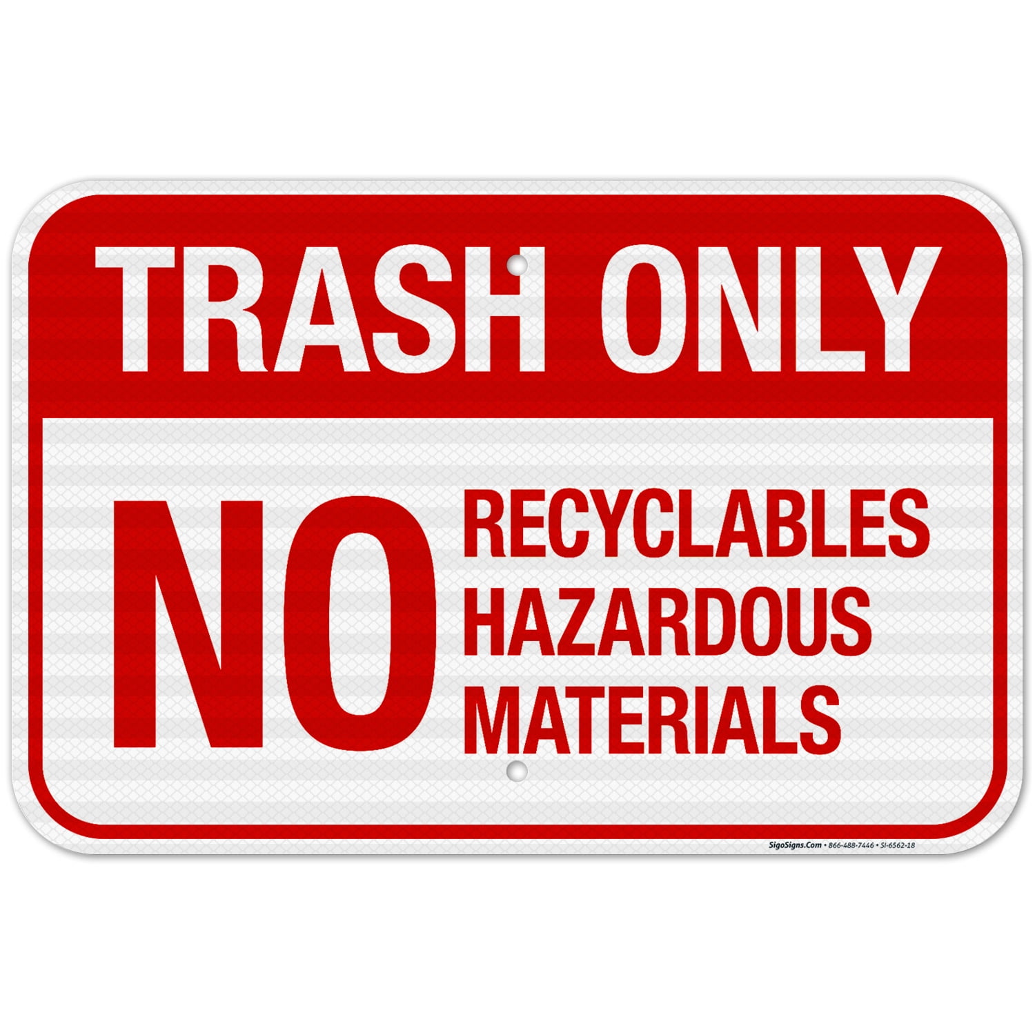 Trash Only Sign, - Walmart.com