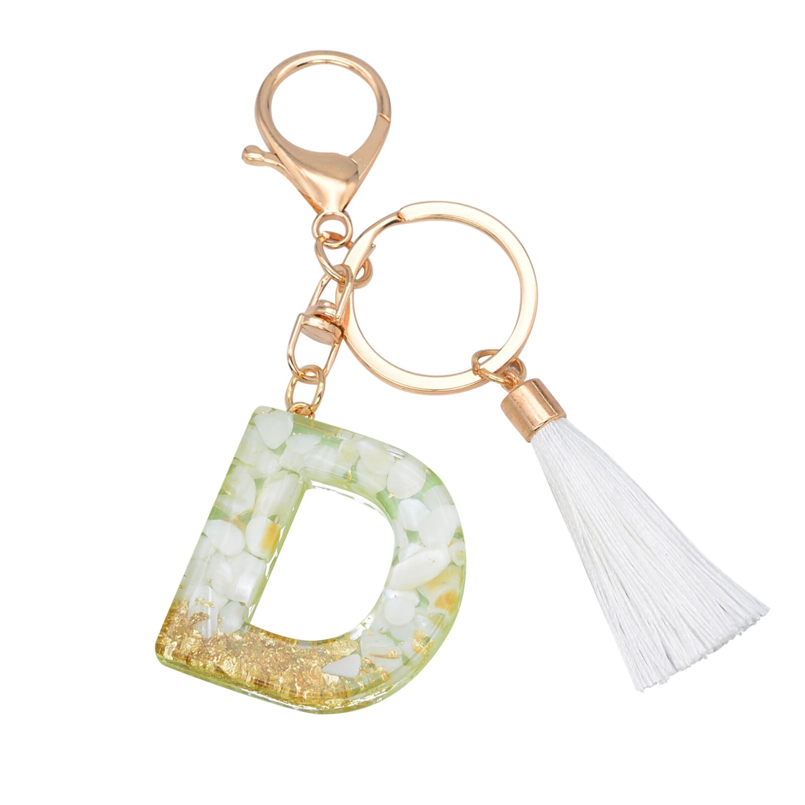 Zppruwei Creative Keychain Color Letter Keychain Translucent Resin ...