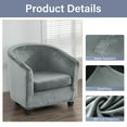 Velvet Tub Chair Cover for Armchairs, 2-Piece with Cushion Cover, Sofa ...