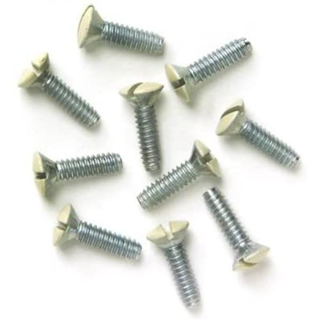 AmerTac 101617 0.75 in. Chrome Plated Wall Plate Screw, Pack of 10 ...