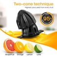 BPA-Free Orange Juicer Electric - 27 OZ & 2 Cones with Pulp Control I ...