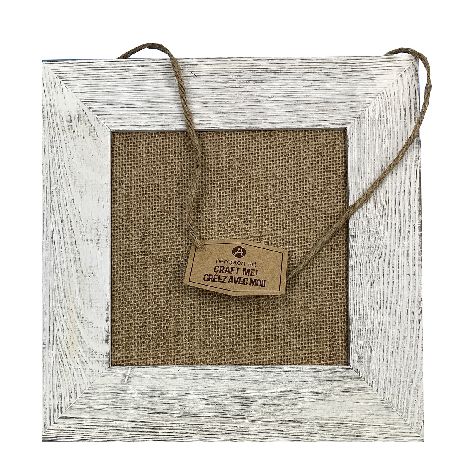Hampton Art Weathered Wood with Burlap, Size 10x10, 1 Each, Wood ...