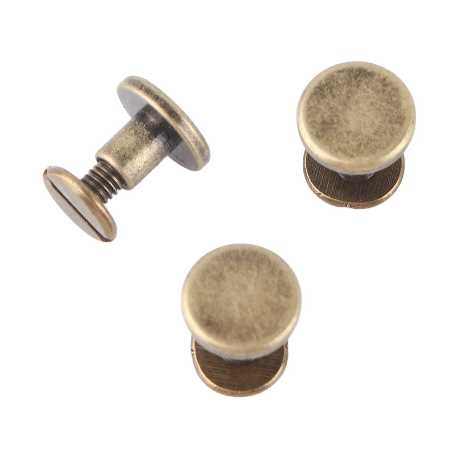 Remaches de latón, 20 piezas Remaches de cobre de cabeza plana ...