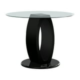 Furniture of America Janus 5-Piece Round Dining Set - Black Lacquer ...