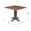 Solid Wood 36 inch Square Dining Table in White - Walmart.com