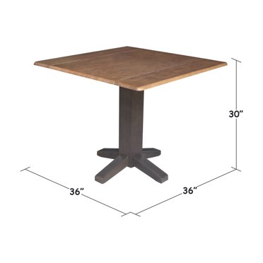Solid Wood 36 inch Square Dining Table in White - Walmart.com