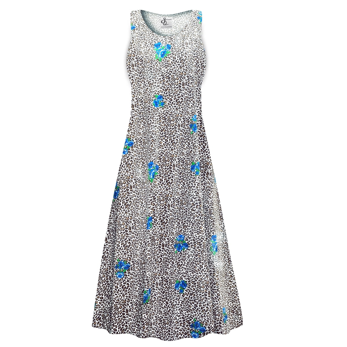 Medium Extra Tall Womens Strechy Round Neckline with Sleeveless Dress ...