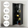 Prepac HangUps Narrow Wall Mounted Garage Storage Cabinet, 18" W x 72 ...