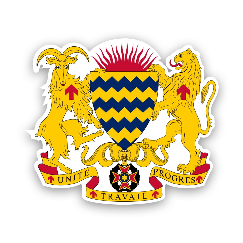 Chadian Coat of Arms Sticker Decal - Self Adhesive Vinyl - Weatherproof - Made in USA - chad ...