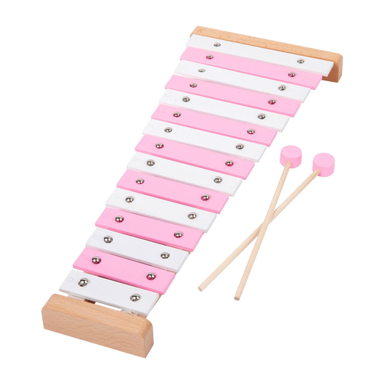 Xilófono Glockenspiel de 15 notas para niños, Base de madera, barras de ...