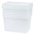 Mainstays 68 Qt. Plastic Storage Bins with Lids, Stackable Storage ...