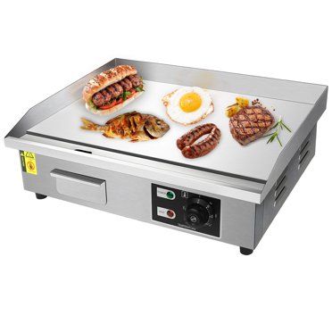 3000W 21.6" Electric Countertop Flat Top Griddle Grill Non-Stick ...