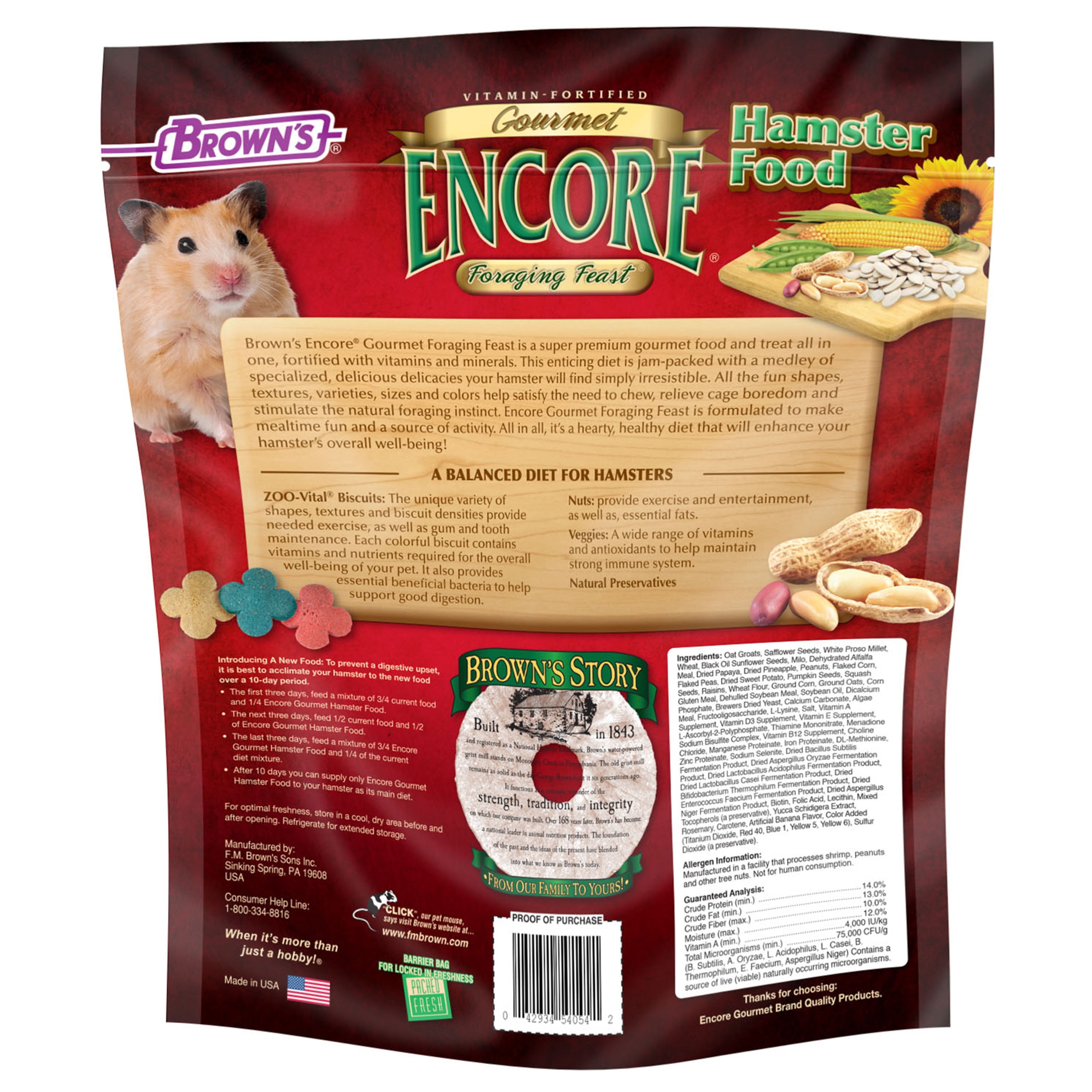 Encore Gourmet Foraging Feast Hamster Food, 3 lb. - Walmart.com ...