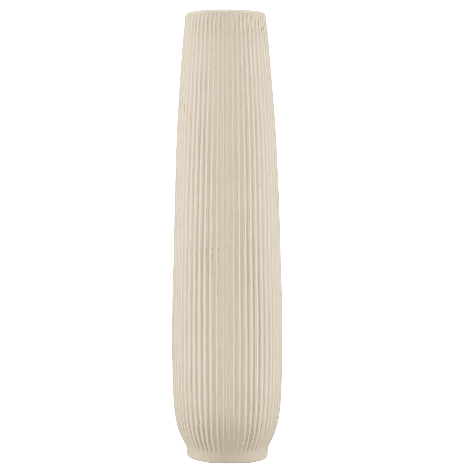 Click here for Bouclair Beige Ribbed Ceramic Floor Vase 23.6 In (... prices