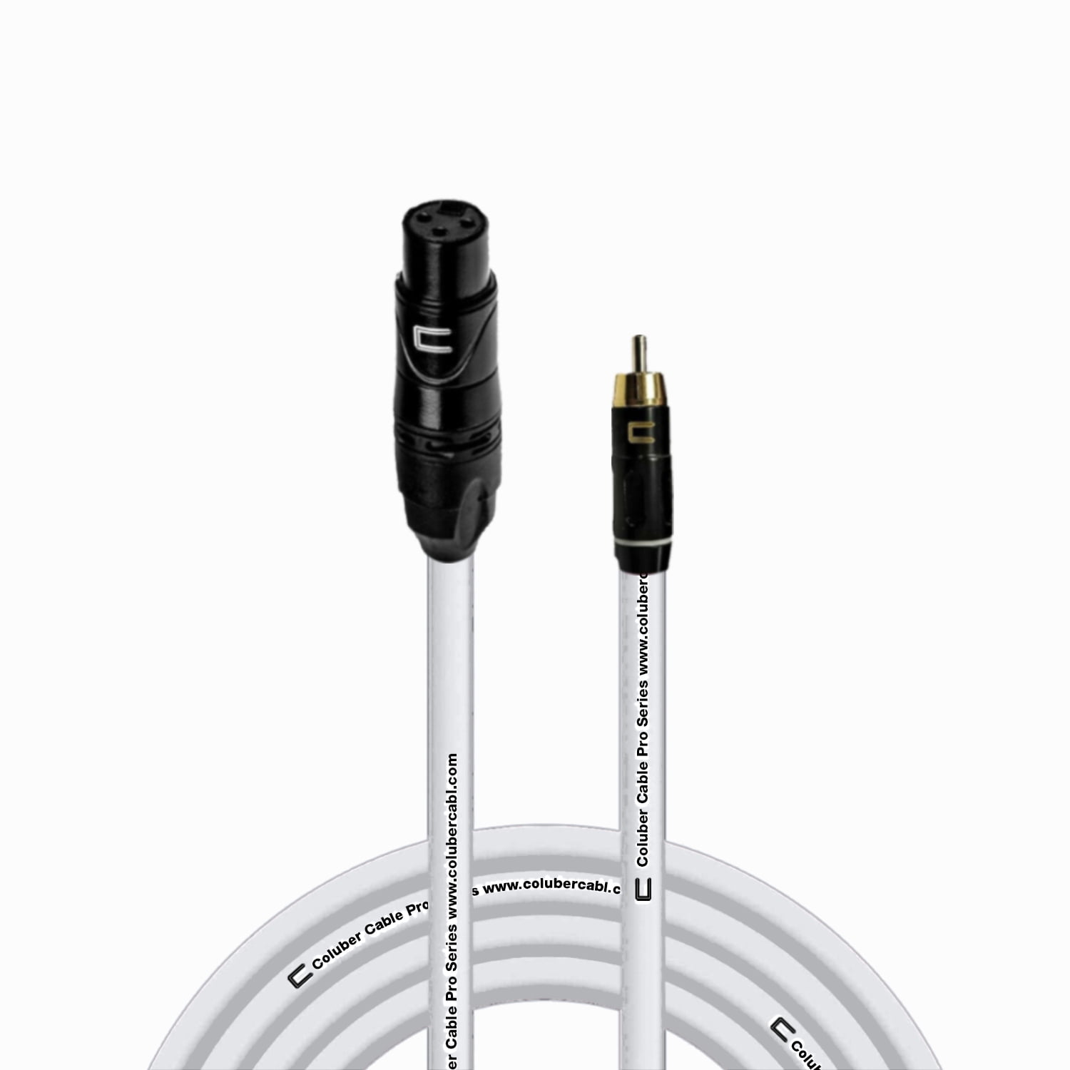 Coluber Cable Unbalanced XLR Female Cable to RCA Male - Pro 3-Pin ...